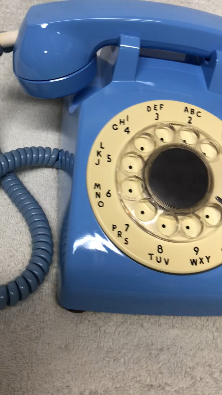 Vintage 1960s WESTERN ELECTRIC C/D 500 (5-65) BLUE Rotary Dial Desk ...