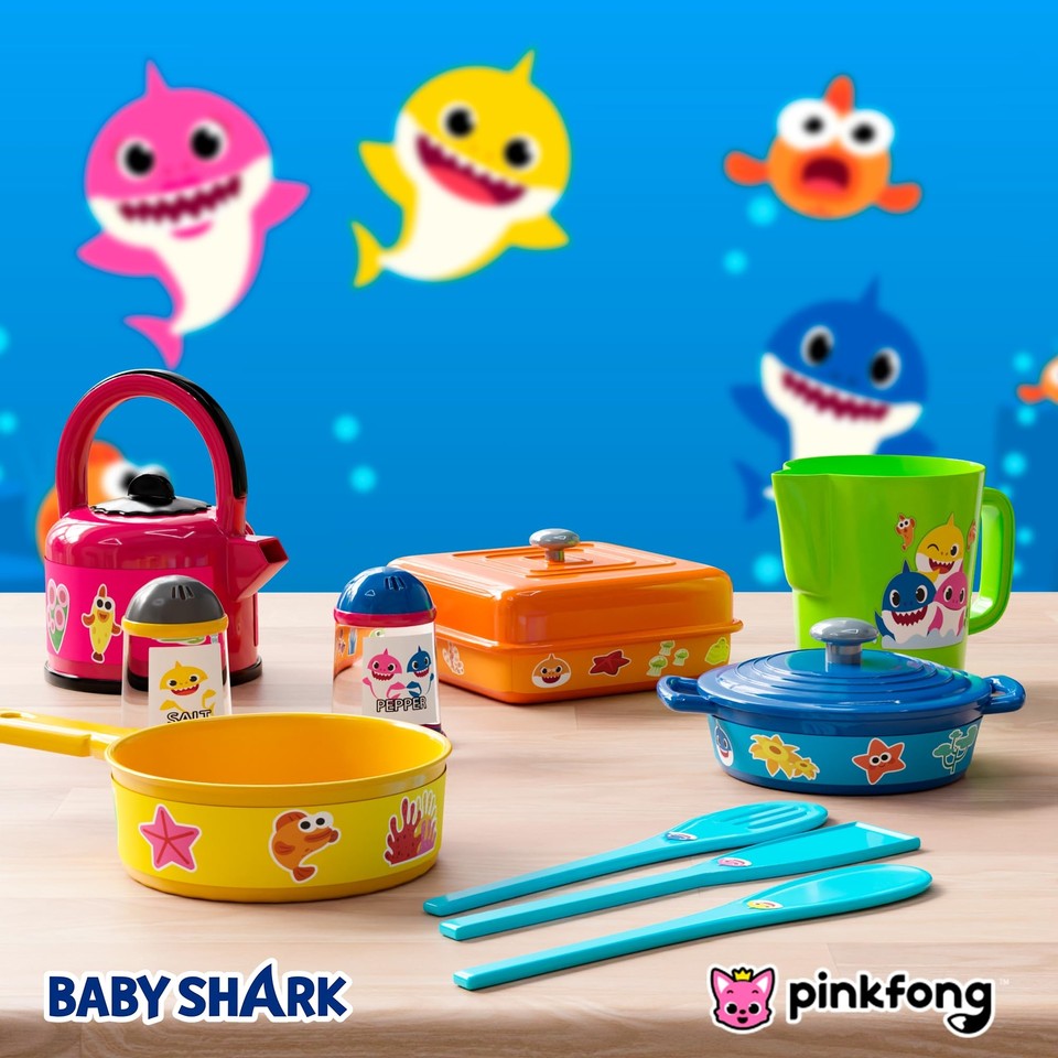 Baby Shark Cooking Adventure Set: Play Kitchen with Pots, Pans ...