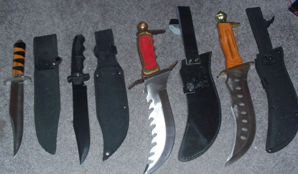 5 large bowie type knifes must see frost cutlery | eBay