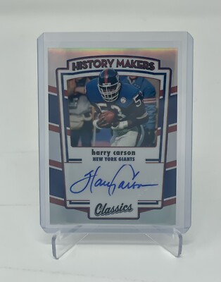 2022 Classics Harry Carson History Makers Auto # /75 NY Giants HOF | eBay