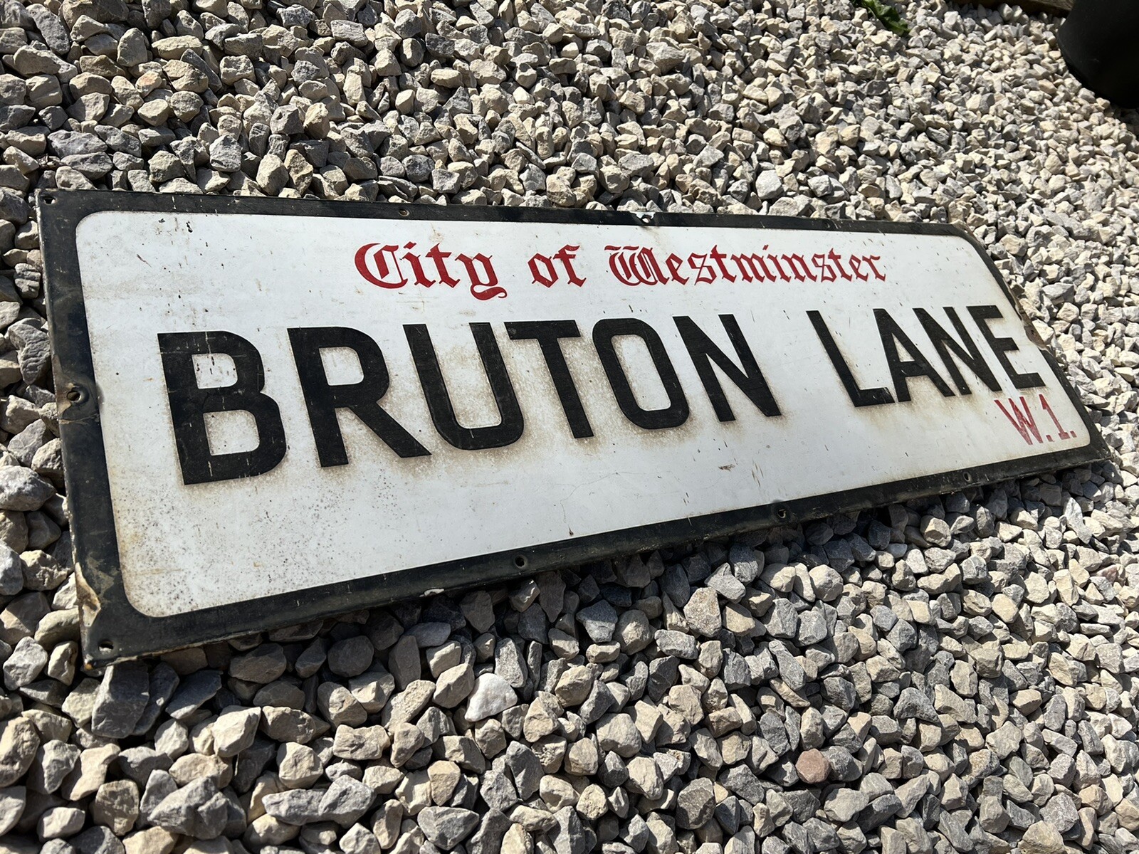 Vintage 1940’s Bruton Lane W1 Mayfair London Enamel Street Sign, Bruton Street | eBay UK