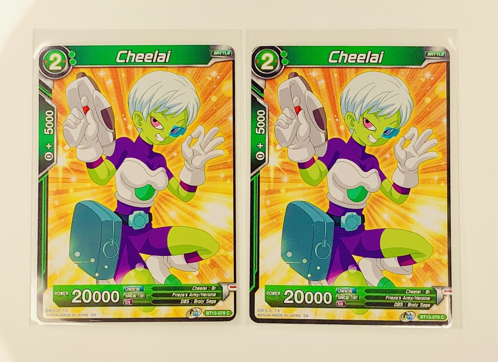 Dragon Ball Super! 2X Cheelai Supreme Rivalry BT13-079 C Pack Fresh | eBay