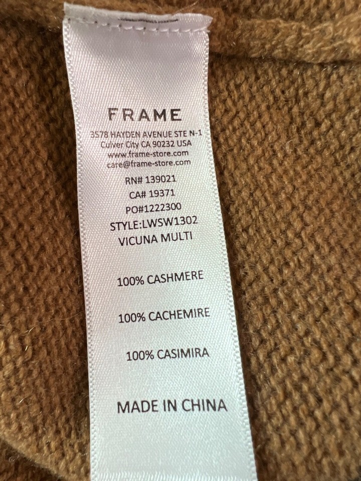#2175 FRAME Cashmere Crew Neck Sweater XS NWT | eBay