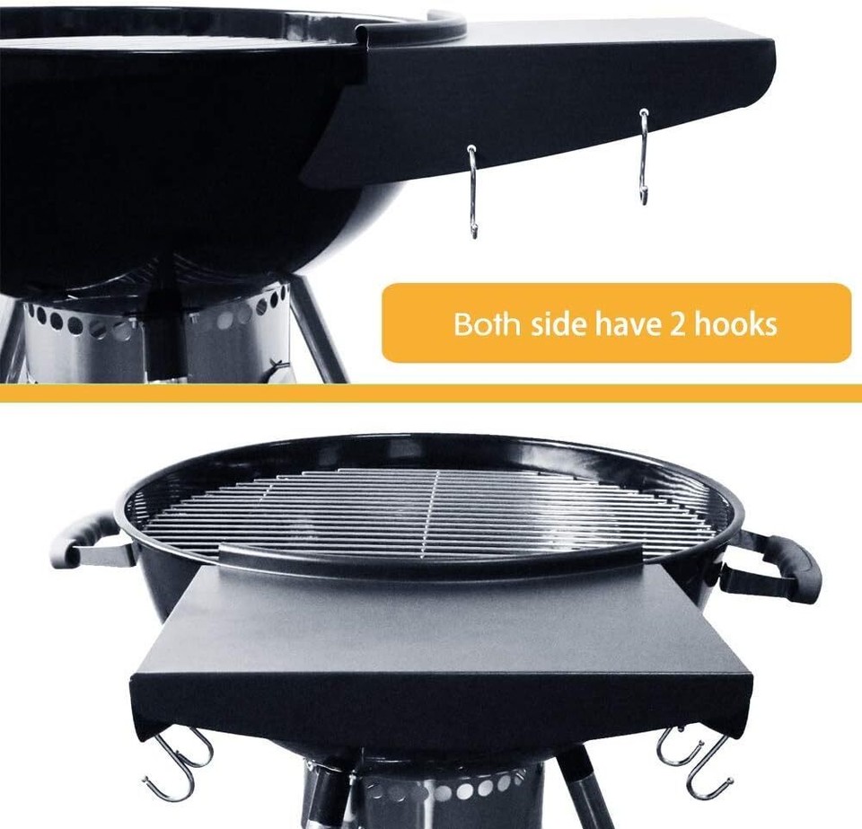 Grill Table Shelf for Weber Kettle Grills 22", Side Table Shelf for ...