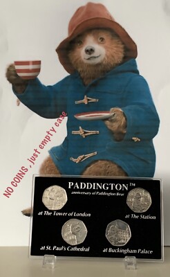 2019 & 2018 Paddington Bear Empty Display Case 50p Coin ( No Coin ...