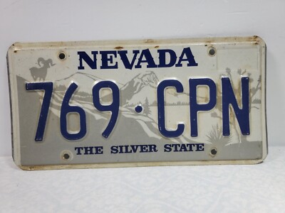 Nevada 1980s 1990s The Silver State License Plate 769 CPN | eBay