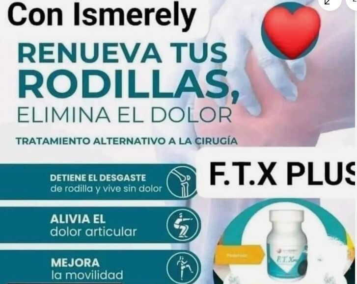 FTX Plus Ismerely Para Dolor de Espalda Rodillas y Articulaciones 100% ...