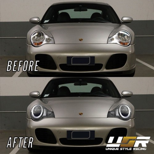 991 Style 02-04 Porsche 911 Carrera 996 LED Halo Projector Headlight ...