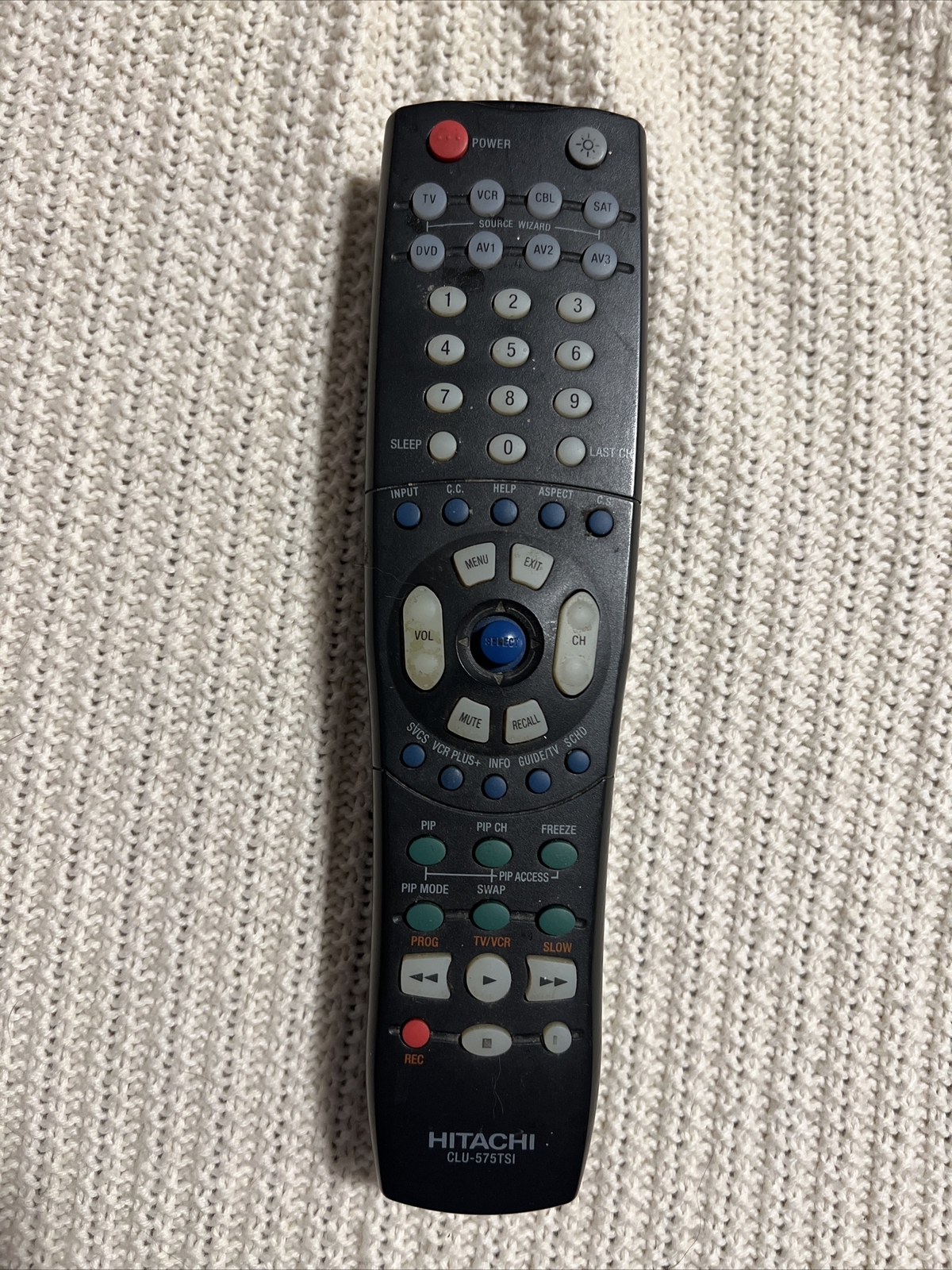 GENUINE HITACHI CLU-575TSI - TV - DVD - VCR Remote Control -TESTED D | eBay
