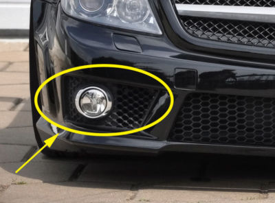 MERCEDES R230 SL63 SL65 AMG FRONT BUMPER COVER RIGHT MESH GRILLE NEW ...