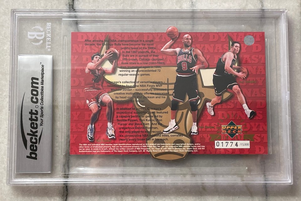 1996-97 UDA MICHAEL JORDAN 1997 90's DYNASTY CHICAGO BULLS /15000 BGS 8 ...
