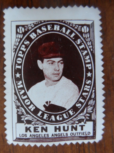 1961 TOPPS BASEBALL STAMP KEN HUNT LOS ANGELES ANGELS S-890 | eBay
