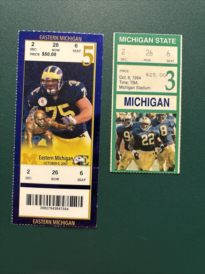 Michigan Wolverines Football Ticket lot 1968 RON JOHNSON OHIO STATE ...