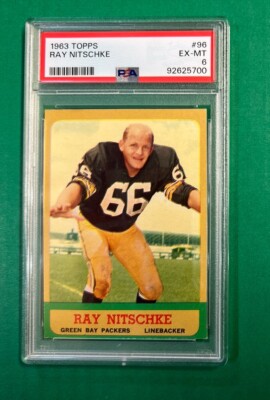 1963 TOPPS #96 RAY NITSCHKE PSA 6 Just Graded Looks Nicer Rookie HOF ...