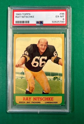 1963 TOPPS #96 RAY NITSCHKE PSA 6 Just Graded Looks Nicer Rookie HOF ...