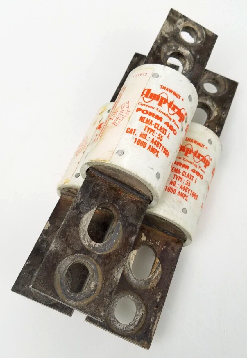 Lot of 3 A4BY1000 Shawmut Amp-Trap 1000 Amp Fuse Class L 600V *Next Day ...
