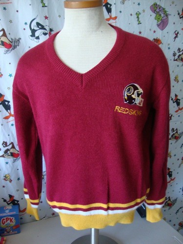 Washington Redskins Sweater Sz S Vintage V Neck NFL Starter | eBay