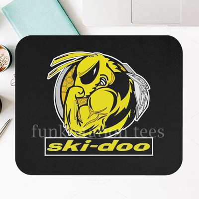 Ski-Doo Yellow Bee Logo Snowmobiles Black Mouse Pad Desk Mat Gaming ...