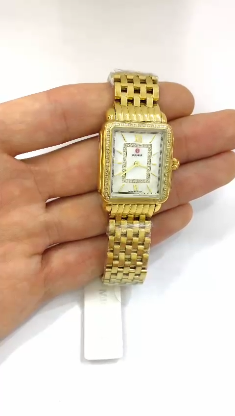 Michelle Deco Madison Gold Diamond Dial MW06I01B0963 Womens Watch Reloj ...