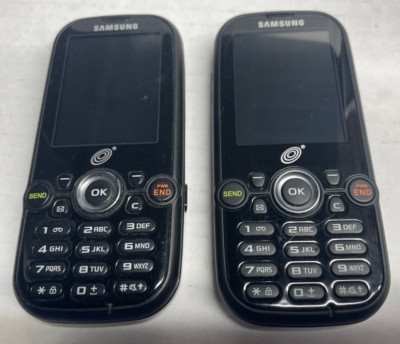 Lot of 2 Samsung SGH T404G- Black (TracFone) Cellular Phone Slider ...