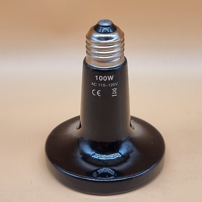 100W 110v Black Reptile Infrared Ceramic Heat Lamp No Harm | eBay