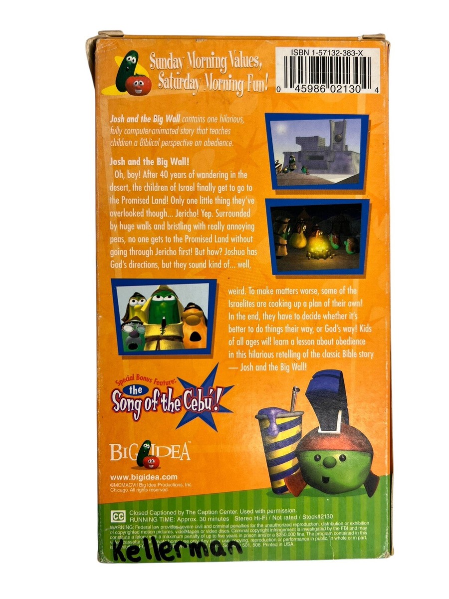 Veggietales Josh And The Big Wall Vhs Veggieclassics