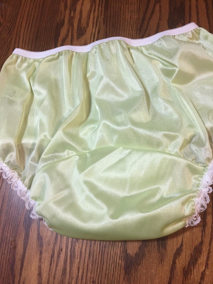 Vintage Style 4 Pr Nylon Hipster PANTIE Long Wide Double GUSSET WHITE ...