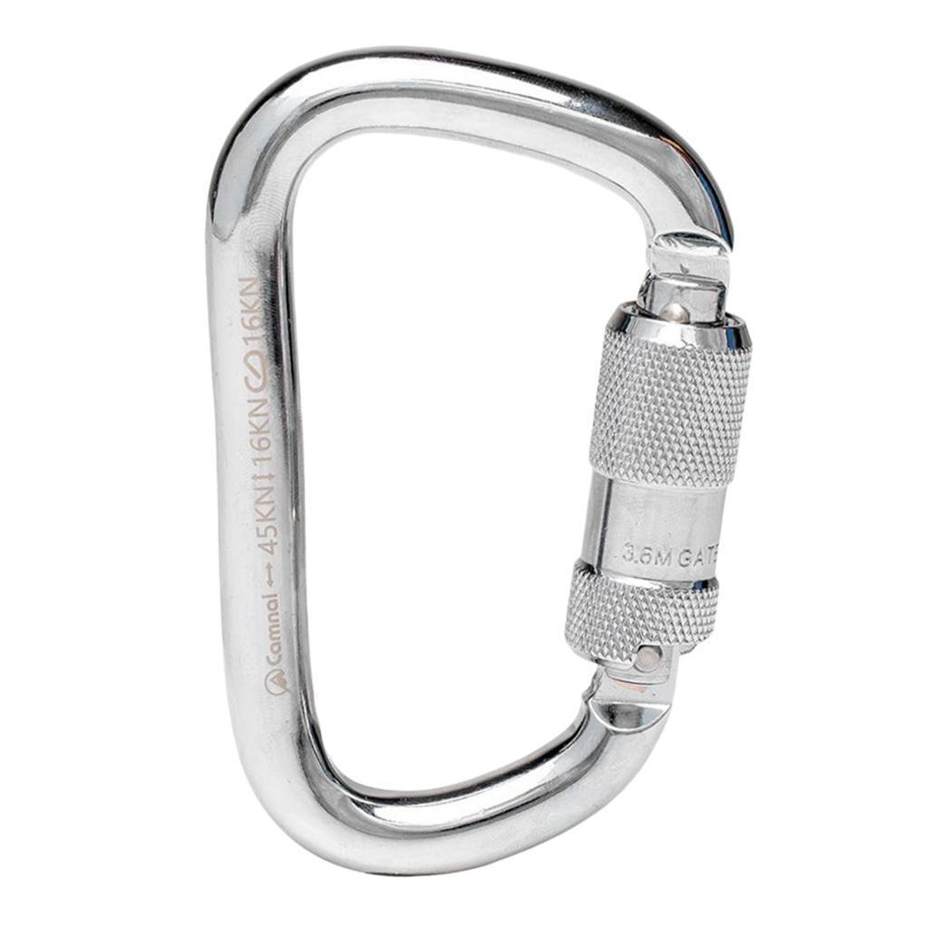 CE 45KN Steel Climbing Carabiner Rock Climbing Keychain Clip | eBay
