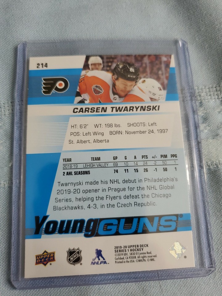2019-20 Upper Deck Young Guns Carsen Twarynski #214 Rookie | eBay
