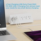 Nightstand Power Strip Desktop Power Strip With 3 Ac Outlets 3 Usb A ...