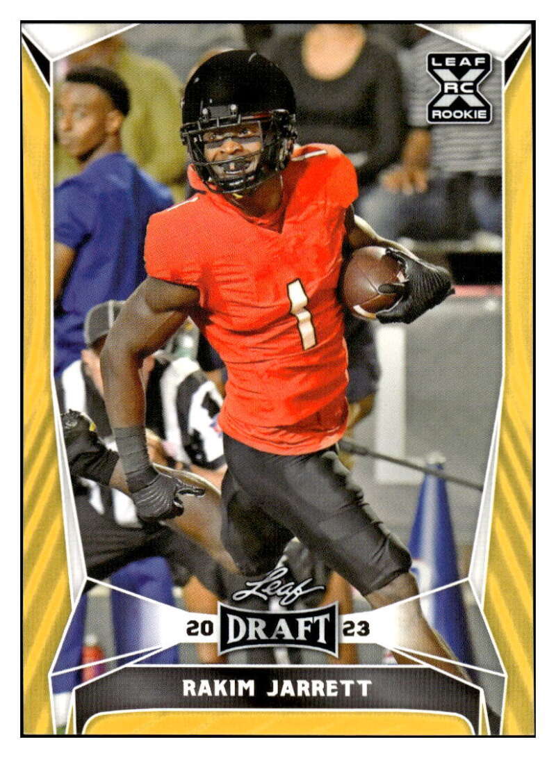 RAKIM JARRETT RC 2023 Leaf Draft Gold #65 ROOKIE NFL XRC ID:70685 | eBay