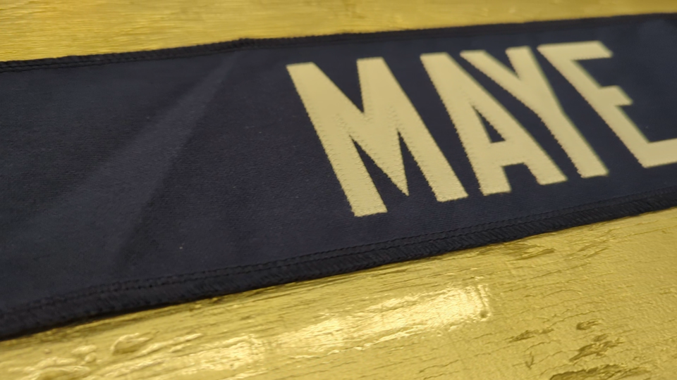 New England Patriots - Nameplate MAYE- FABMAYE2.5-001 Navy | eBay