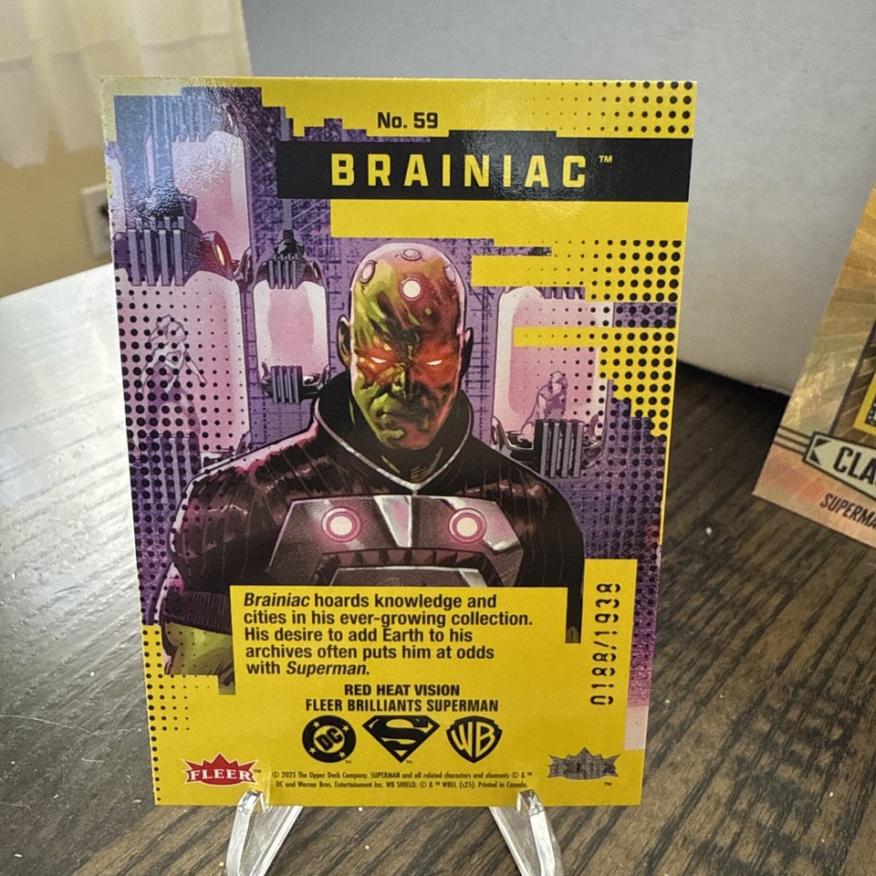 2025 Upper Deck Fleer Brilliants Superman Brainiac Red Heat Vision ...