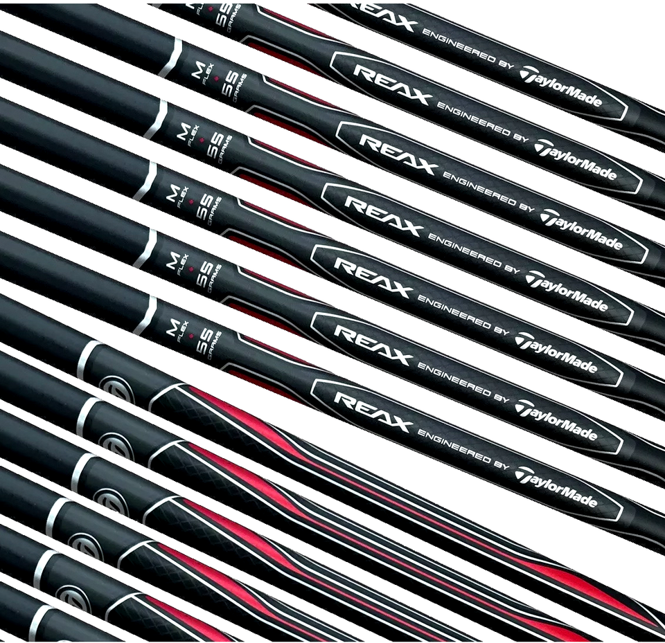7 pcs Taylor Made .370 ReAx UltraLite 55g SENIOR (M) Flex Graphite Iron ...