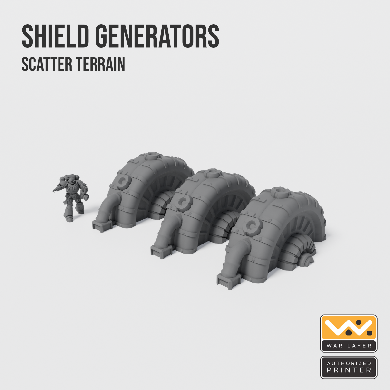 Shield Generators (3 pcs) Scatter Terrain Set for Warhammer 40k, Age Of ...