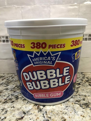 Dubble Bubble Chewing Gum Tub 340 ct. Individually Wrapped Bucket ...