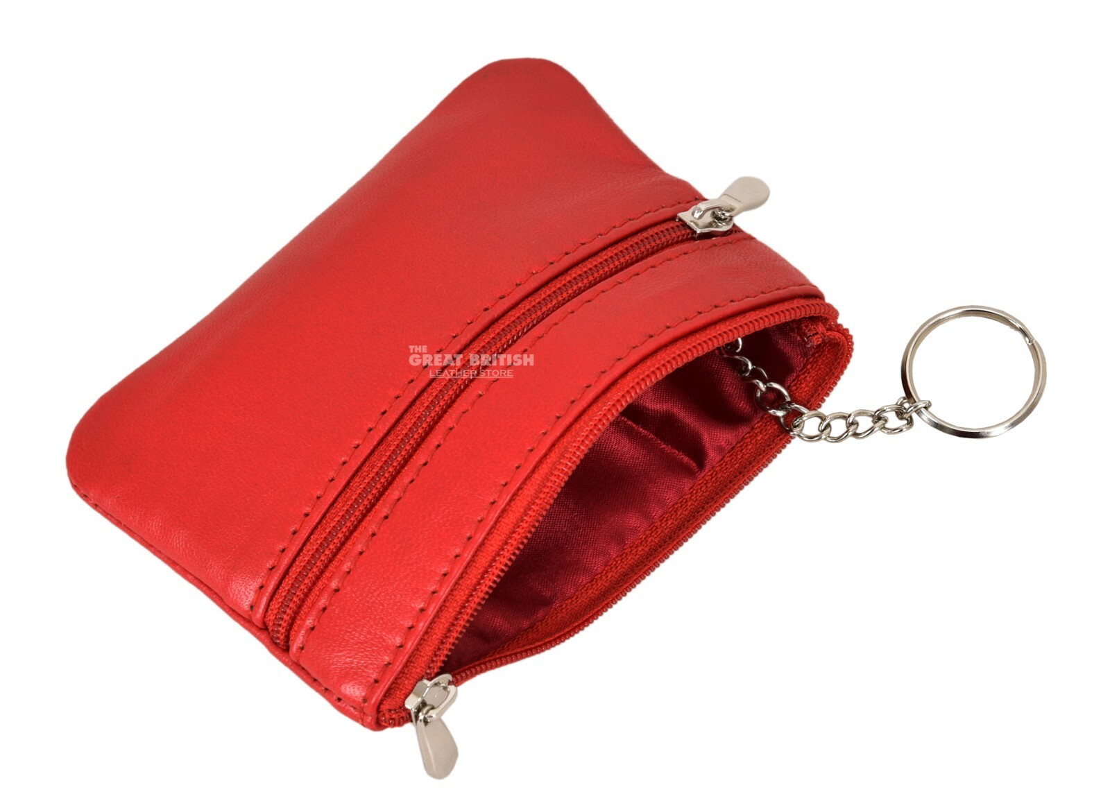 New Key Pouch Genuine Leather Small Coin Card Key Ring Wallet Pouch ...