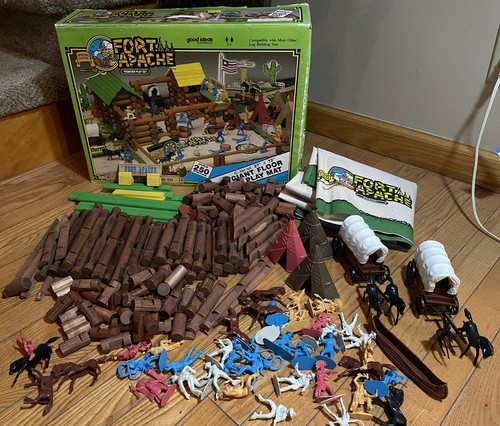 1992 Fort Apache General Custer Frontier Log Building Play Set w/ Giant ...