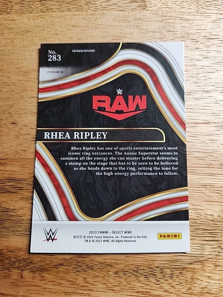 2022 Panini Select WWE Rhea Ripley Ringside HTF Ruby Red Wave Prizm ...