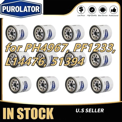 12-Oil Filters For Fram PH4967, AC Delco PF1233, Purolator L14476, Wix ...