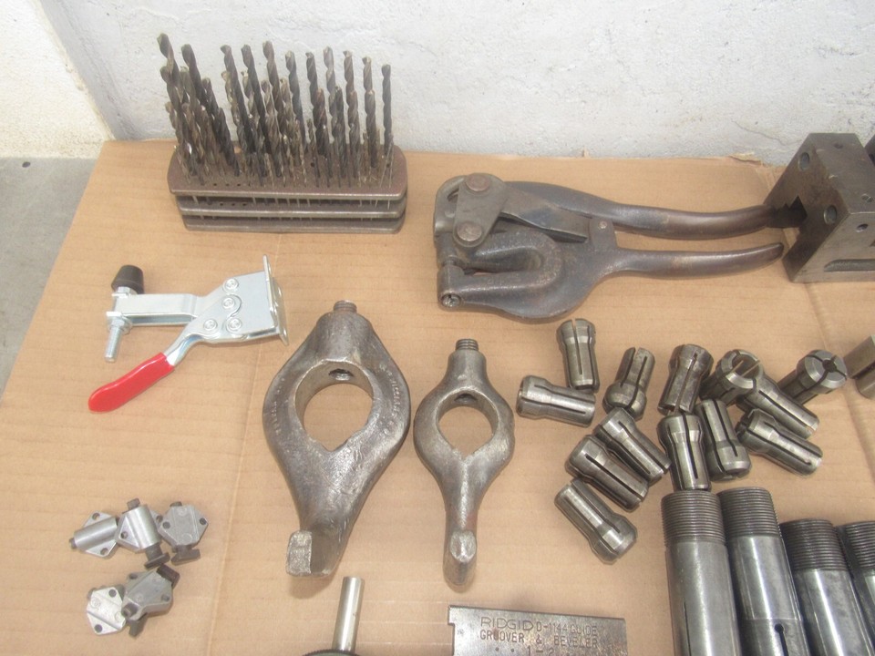 VINTAGE MACHINIST TOOLBOX CLEAN OUT TOOLS PARTS LATHE USA AND OTHERS ...