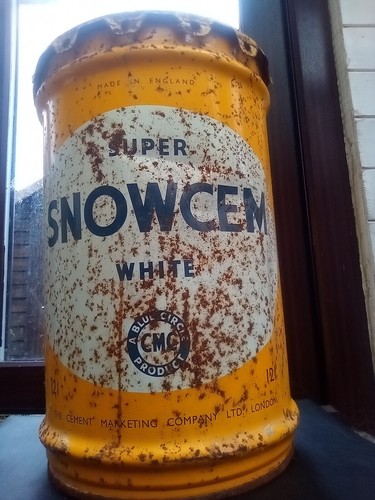 Rare Vintage 12L Super Snowcem White Metal Tin | eBay UK