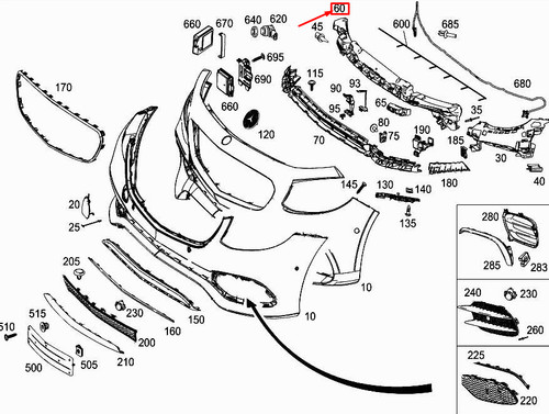 NEW MERCEDES-BENZ E W213 FRONT BUMPER CENTRE IMPACT ABSORBER ...