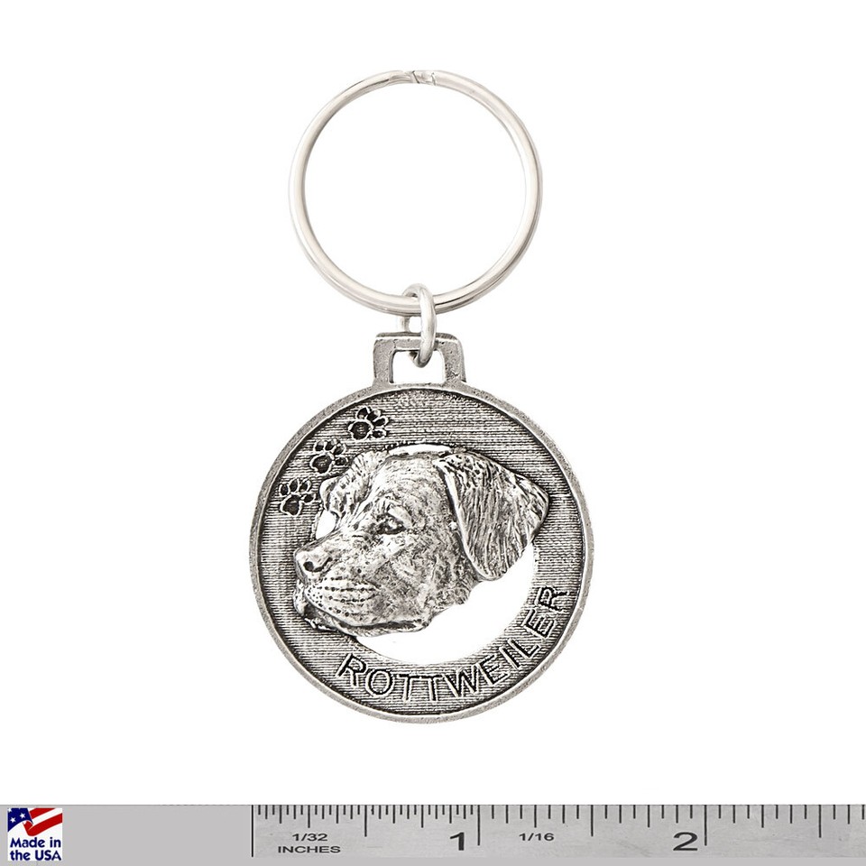 Creative Pewter Designs Rottweiler Dog Pewter KeyChain, Key Fob, D150KC ...