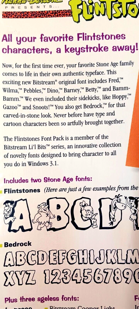 Flintstone Font Pics Flintstones Fonts | MyFonts