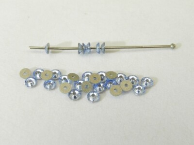 Light Sapphire F (3mm) Swarovski 3128 Crystal Sequin Flatback Buttons ...