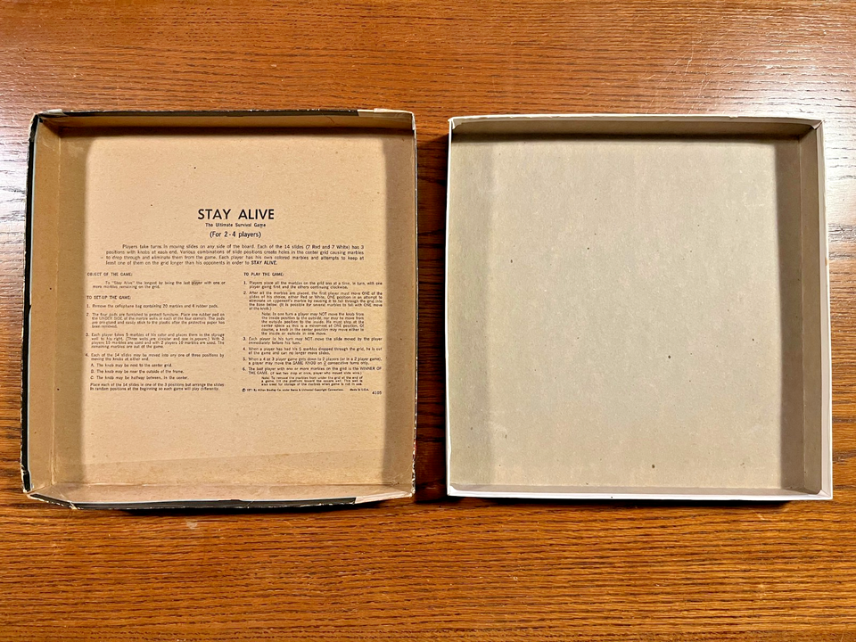 Vintage 1971 Stay Alive Game Milton Bradley ~ 100% Complete | eBay
