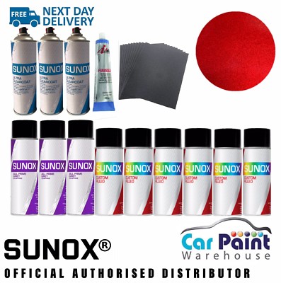 SUNOX® DIY Alloy Wheel Paint Refurb Kit Complete Kit Candy Red ...