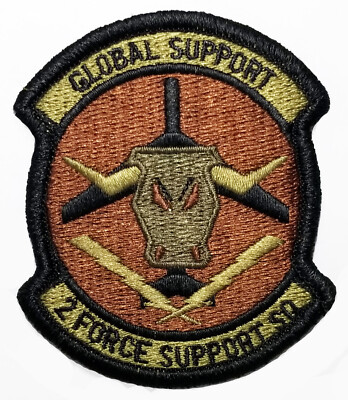 US Air Force 2nd Force Support Squadron Subdued Hook Back Patch | eBay