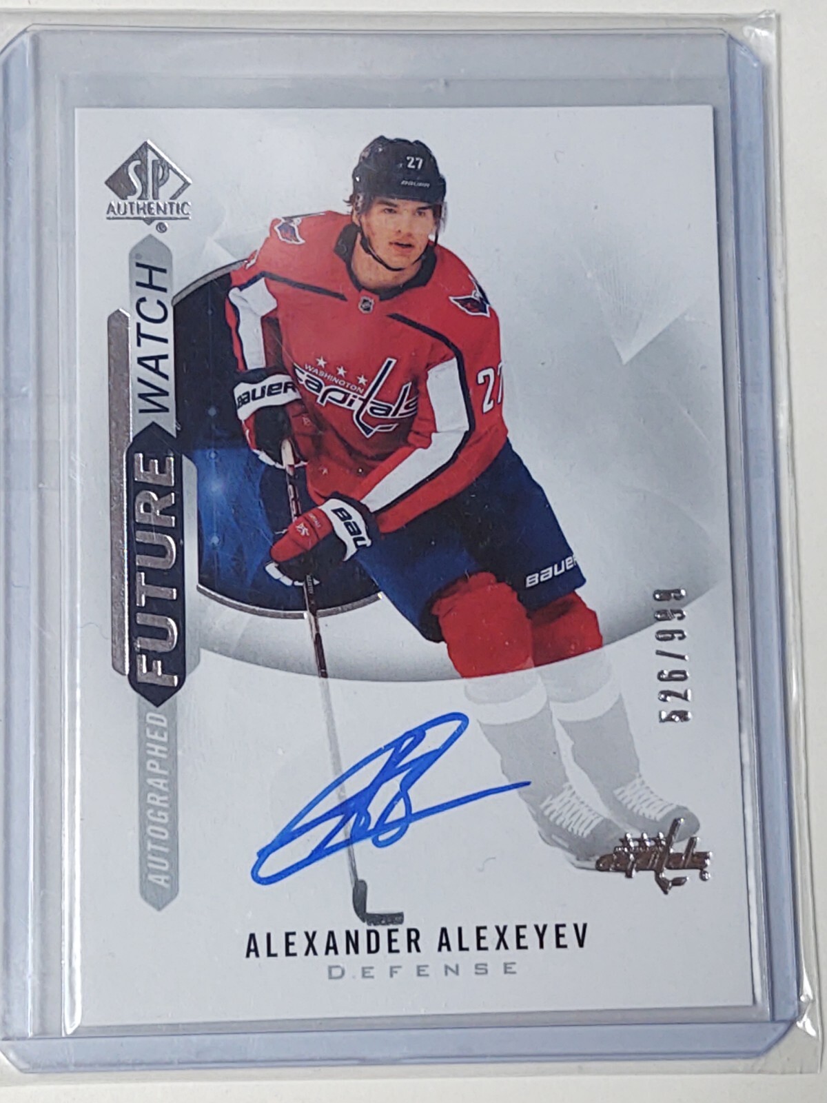 2020-21 SP AUTHENTIC FUTURE WATCH ALEXANDER ALEXEYEV AUTO AUTOGRAPH RC ...